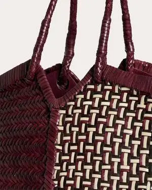 VIPERA Crudelia Patch Woven Leather Shoulder Bag