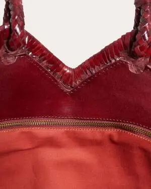 VIPERA Crudelia Woven Leather Shoulder Bag