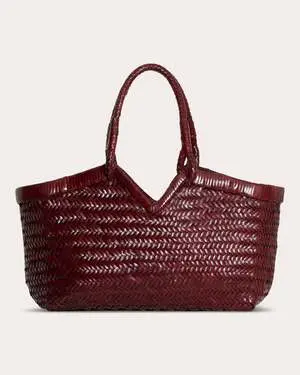 VIPERA Crudelia Woven Leather Shoulder Bag - Red