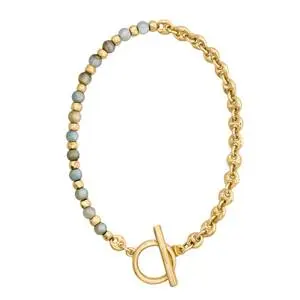 CORSO JEWELRY Bruna Gold Choker Aqua Calcite - Blue