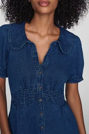 PILCRO Keira Cotton Denim Mini Dress