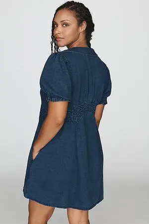 PILCRO Keira Cotton Denim Mini Dress