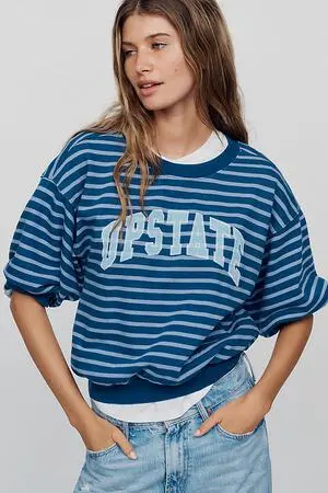 PILCRO Niki Cotton Bubble Sweatshirt
