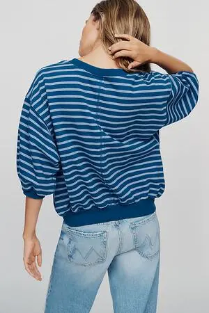 PILCRO Niki Cotton Bubble Sweatshirt
