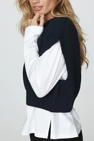 PILCRO Twofer Roll Neck Top