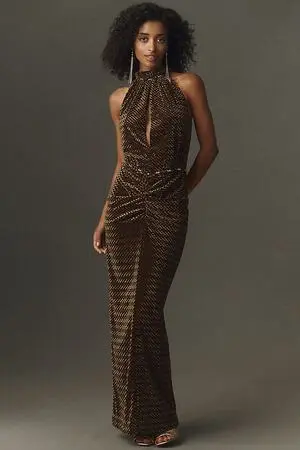 SABINA MUSAYEV Lopez Velvet Maxi Dress