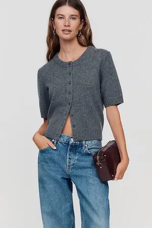 REFORMATION Maude Cashmere-wool Cardigan - Thunder