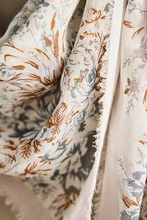 TERRAIN Frayed Edge Fall Floral Scarf
