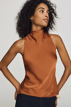 Slim Fit Satin Tops