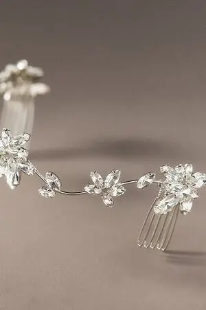 TWIGS & HONEY Crystal Pearl Burst Tiara
