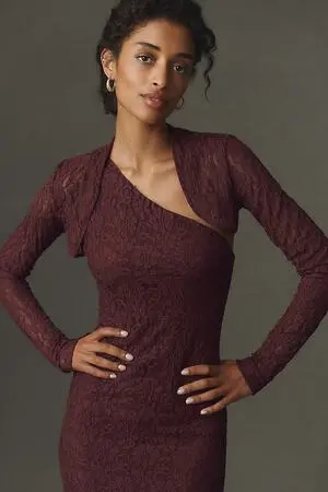 Bhldn Stretch Lace Bolero Maxi Dress