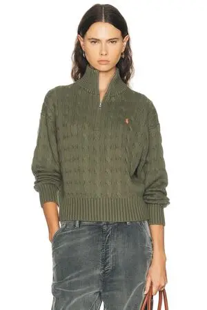 Polo Ralph Lauren Long Sleeve Sweater In Army - Dense Olive
