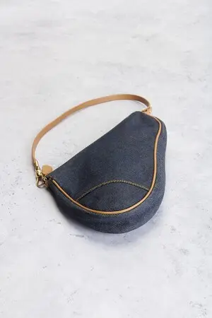 Dior Denim Pochette Saddle Bag