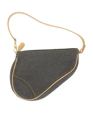 Dior Denim Pochette Saddle Bag - Blue