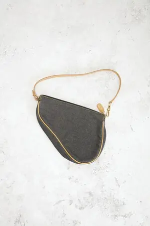 Dior Denim Pochette Saddle Bag
