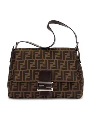 Fendi Zucca Mama Forever Baguette Shoulder Bag - Brown