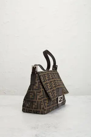 Fendi Zucca Mama Forever Baguette Shoulder Bag