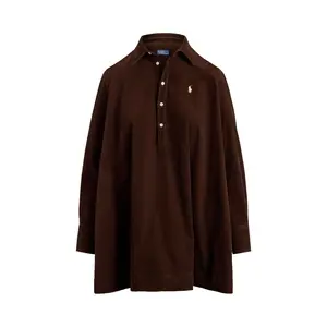 Ralph Lauren Corduroy Pleated Shirtdress - Dark Brown