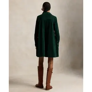 Ralph Lauren Corduroy Pleated Shirtdress