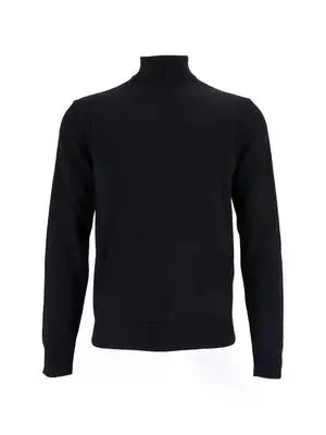 BALLANTYNE High-neck Ribbed-trim Sweater - Black