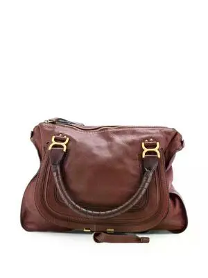 Chloé Marcie Leather Large Shoulder Bag - Brown