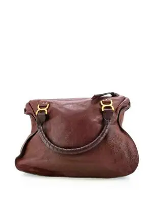 Chloé Marcie Leather Large Shoulder Bag - Brown