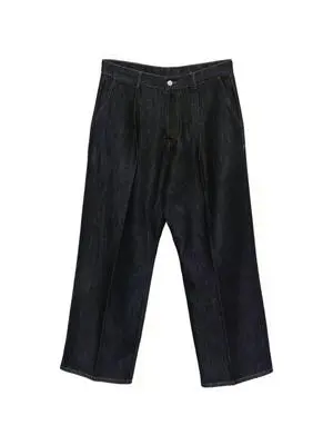 NINE:INTHE:MORNING Pleated Wide-leg Jeans - Blue