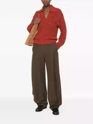 TELA Beni Marl-knit V-neck Sweater