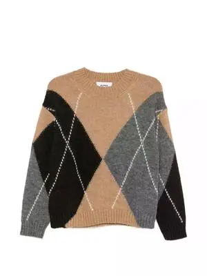 Alpha Studio Argyle-knit Sweater