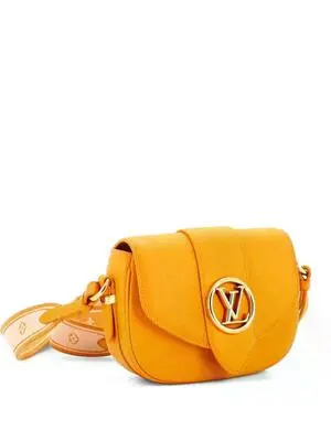 LOUIS VUITTON Pont 9 Soft Bag Leather Pm Cross Body Bag - Orange