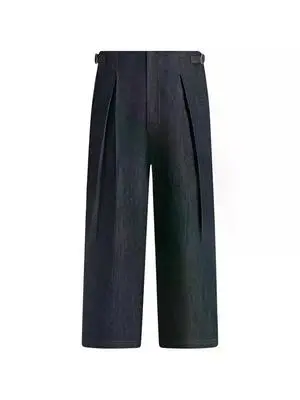 Manière De Voir Lio Box-pleat Wide-leg Denim Jeans - Blue