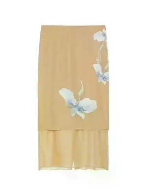 Givenchy Iris Layered Midi Skirt