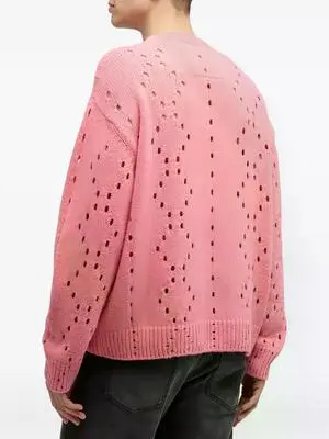 Givenchy Distressed Argyle-knit Sweater