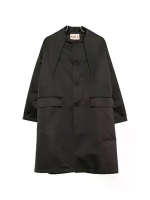 Plan C Oversized-collar Single-breasted Coat
