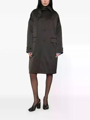 Plan C Single-breasted Coat - Black
