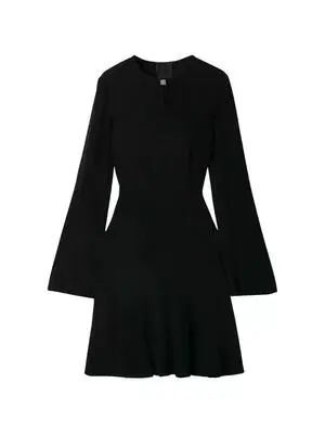 Givenchy Ruffled Long-sleeve Mini Dress