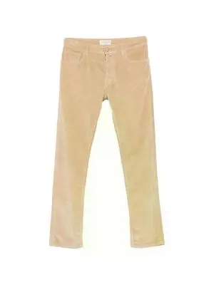 Jacob Cohen Bard Corduroy Logo-patch Trousers - Neutrals