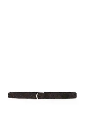 ALBERTO LUTI Intreccio Suede Belt - Brown