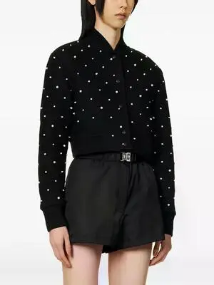 Givenchy Pearl-embellished Satin Bomber Jacket
