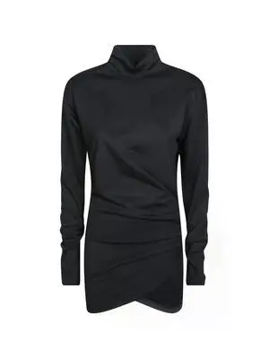 DONDUP High-neck Gathered Mini Dress