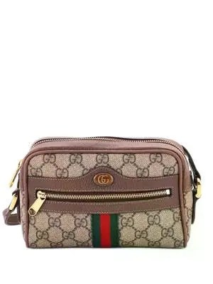 Gucci Ophidia Gg Coated Canvas Mini Cross Body Bag - Brown