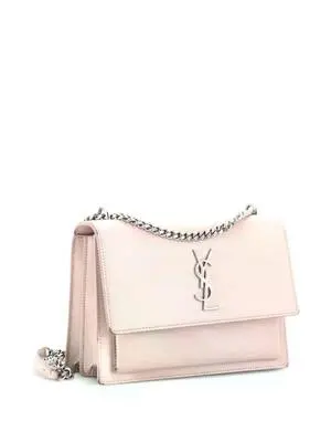 Saint Laurent Sunset Leather Medium Crossbody Bag - Neutrals