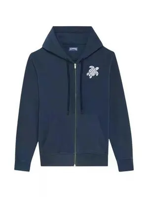 Vilebrequin Big Turtle Embroidery Zip-up Hoodie