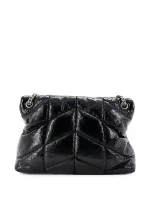 Saint Laurent Loulou Puffer Quilted Patent Medium Shoulder Bag