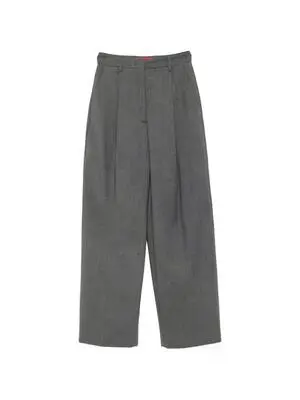 THELATEST E-axel Pleated-design Wide-leg Trousers - Grey