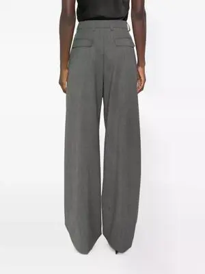 THELATEST E-axel Pleated-design Wide-leg Trousers