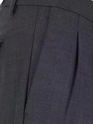 MICHAEL COAL Pleated Turned-up Trousers