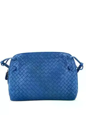 Bottega Veneta Intrecciato Nappa Small Cross Body Bag - Blue