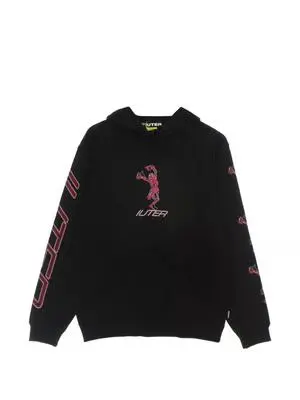 IUTER Skeleton-print Logo Hoodie - Black