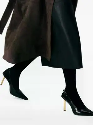 POTAMY Embossed Slingback Pumps